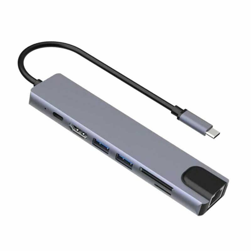 Докстанция TypeC HDMI 4K HD USB 30концентратор многофункциональная 7в1 с разъемом USBC