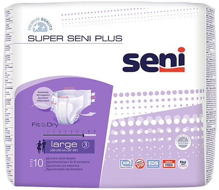 Сени SUPER PLUS подгузники L N10