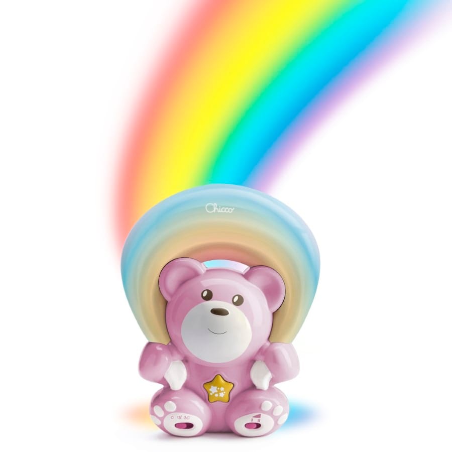 Проектор Chicco First Dreams Мишка Rainbow, розовый