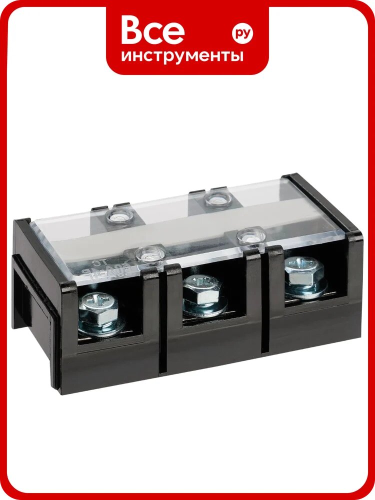 Блок зажимов TDM ELECTRIC ТС-3003 SQ0531-0109 карболитный корпус три пары контактов без DIN‑рейки