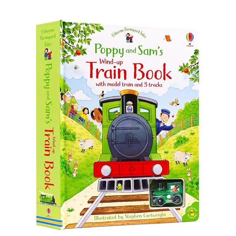 Печатная книга Usborne wind up bus train