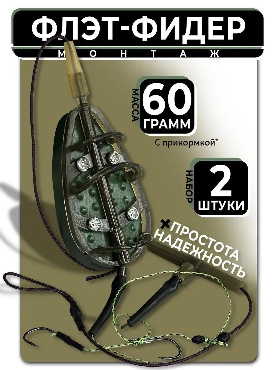 Кормушка для рыбалки флет монтаж фидерный