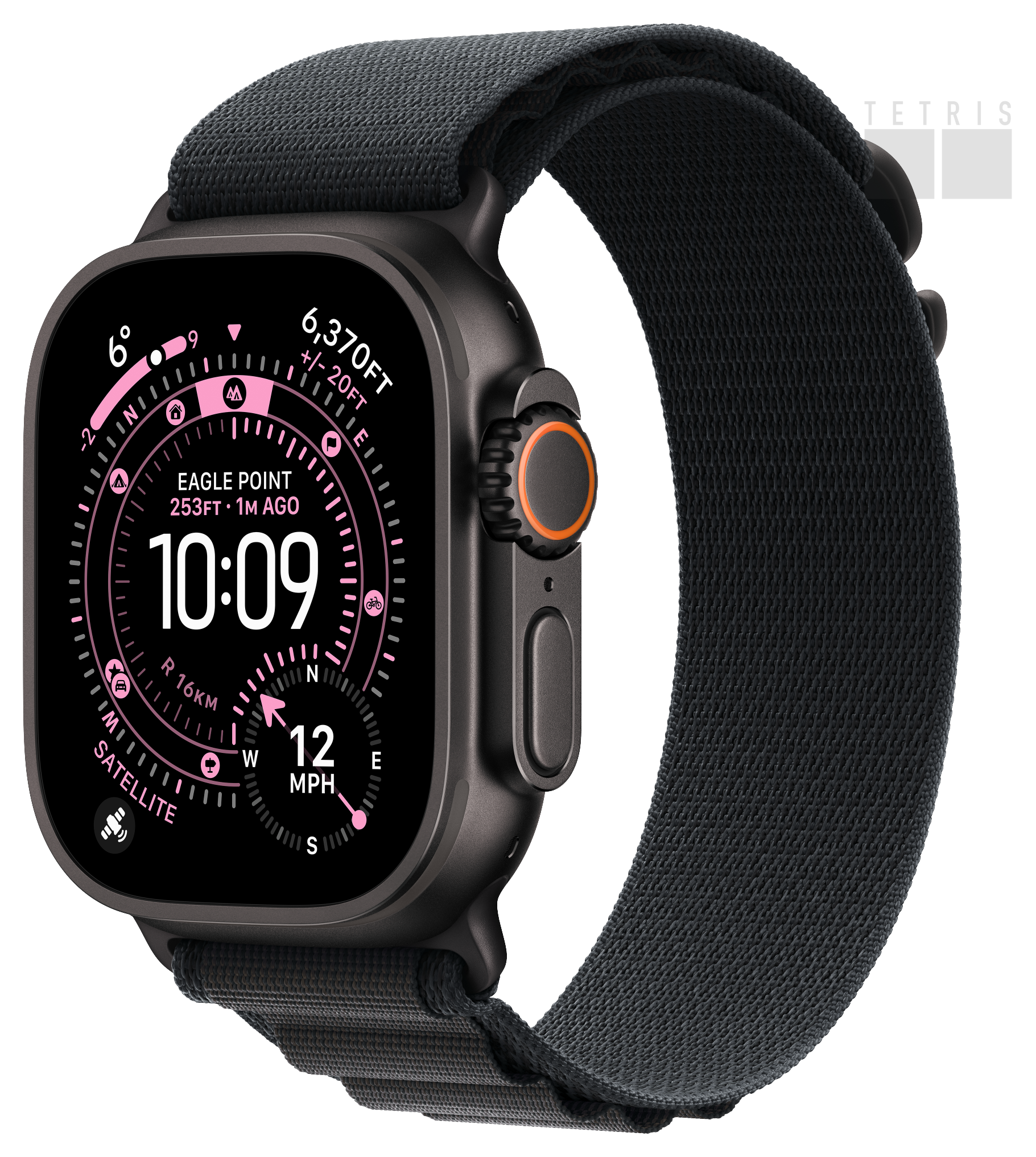 Умные часы Apple Watch Ultra 3 49 мм, Black Titanium, Black Alpine Loop L, GPS + Cellular