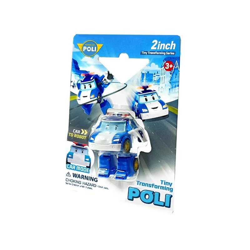 Фигурки-трансформеры ROBOCAR POLI Мини-роботы набор из 9 персонажей Синий, Robot Poli