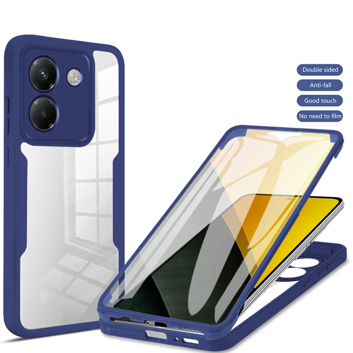 Чехол Xiaomi Poco C65 Blue qc360