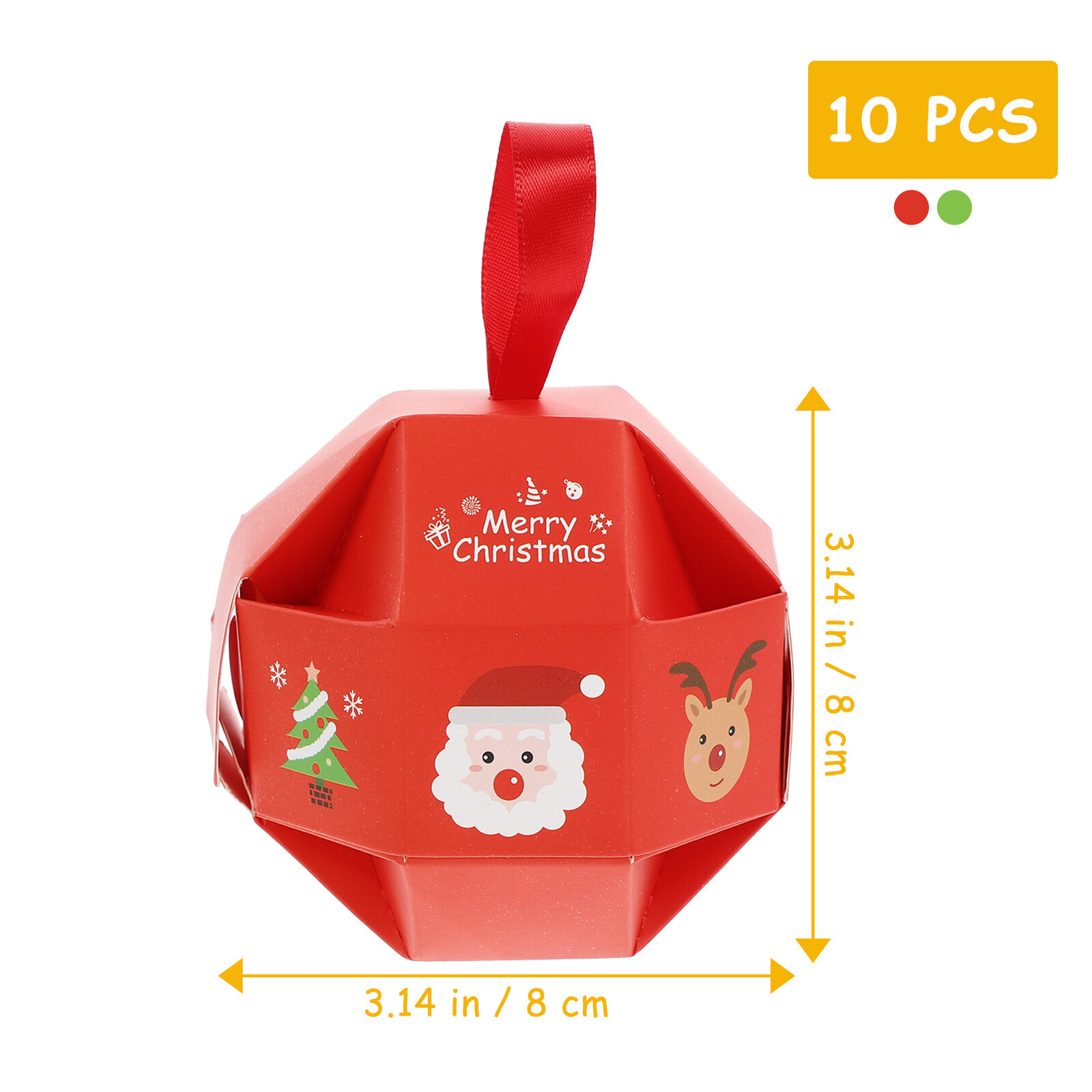 20 Штук Коробки Для Конфет На Рождество Упаковка Для Сладостей Размер 8X8Cm