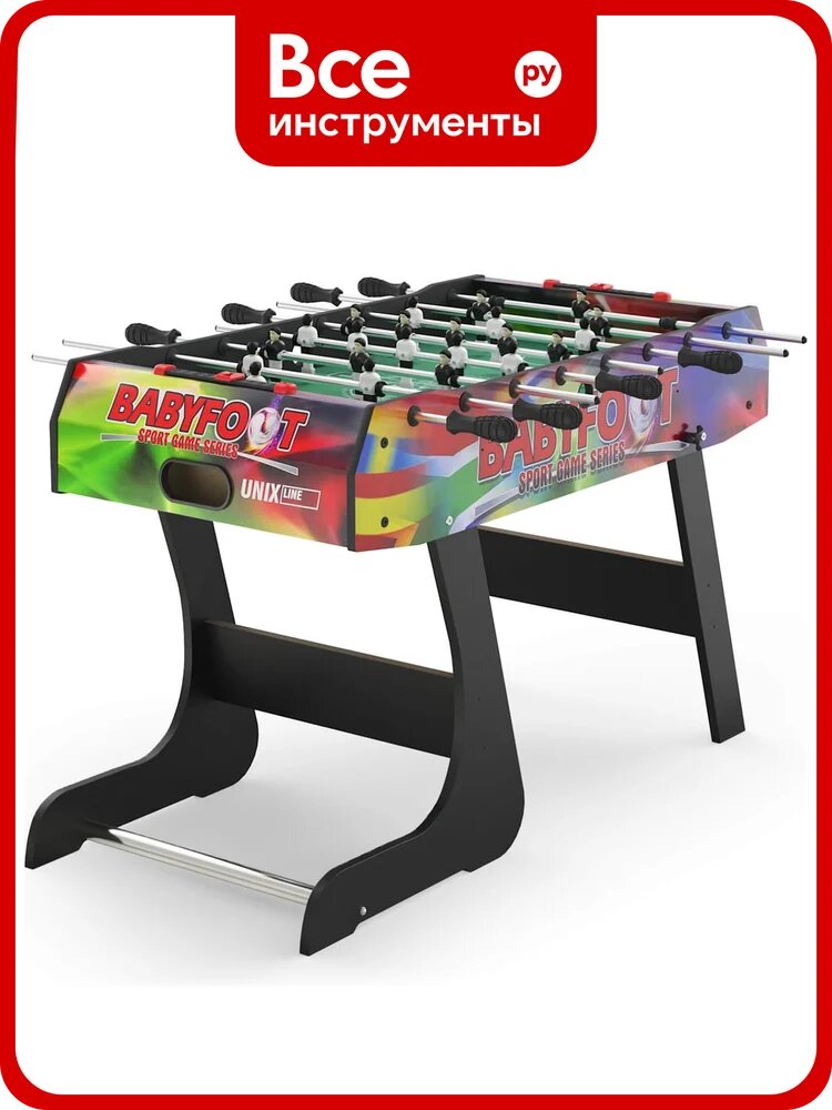 Складной игровой стол Футбол - Кикер Color UNIXline 122x61 см GTSFU122X61CL