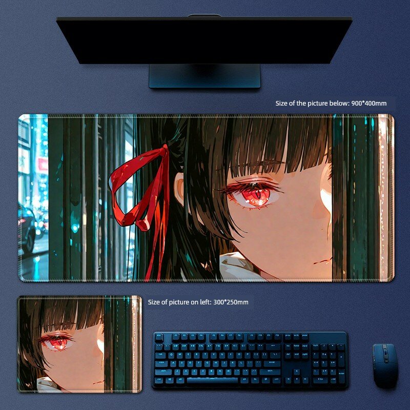 Официальный игровой коврик с персонажем Чиса, большой 90x40 см, толщина 19,4 мм, аниме-мерч