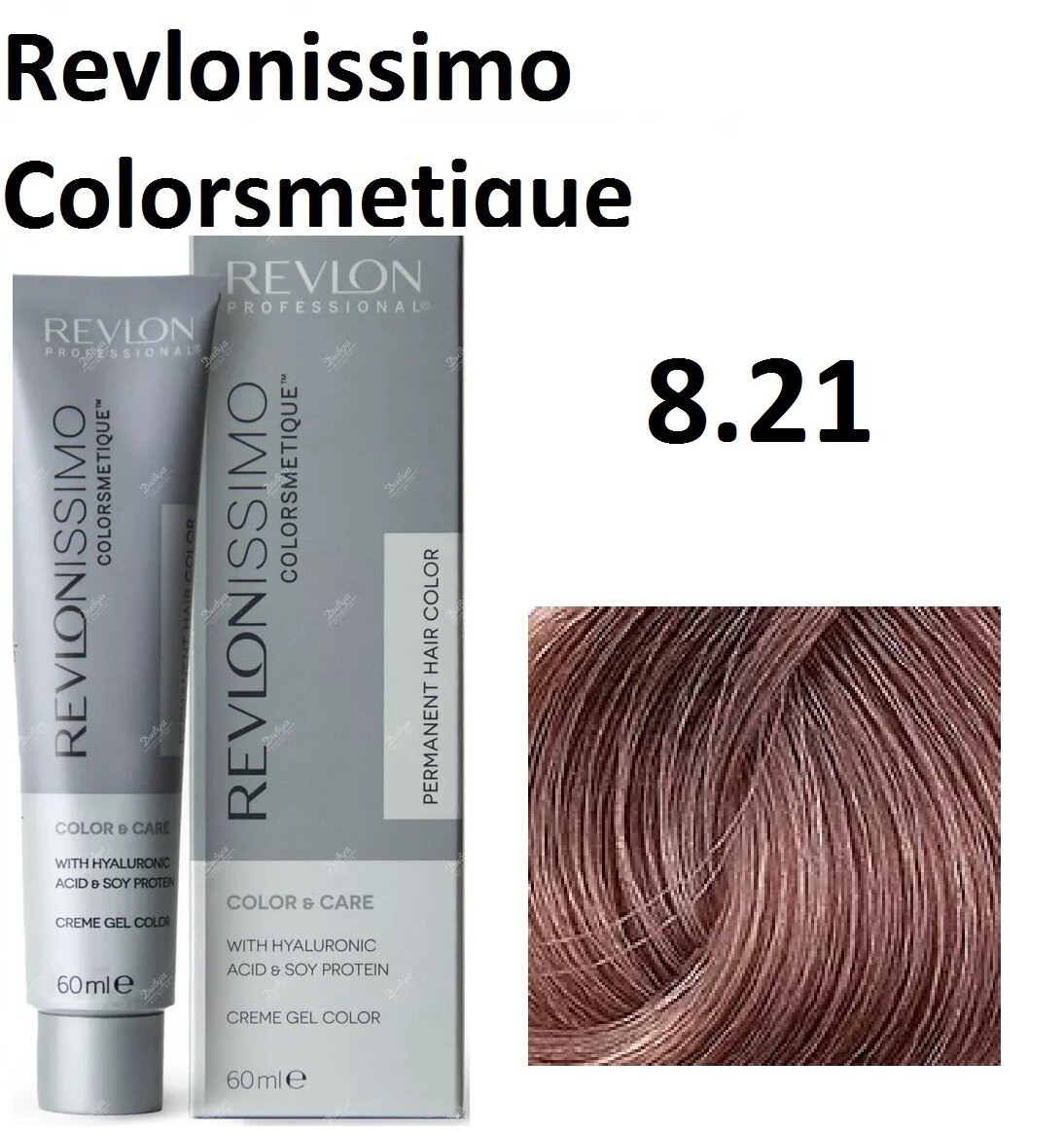 Revlon 8.21 Revlonissimo Colorsmetique Краска для волос светлый блондин переливающийся пепельный 60 мл