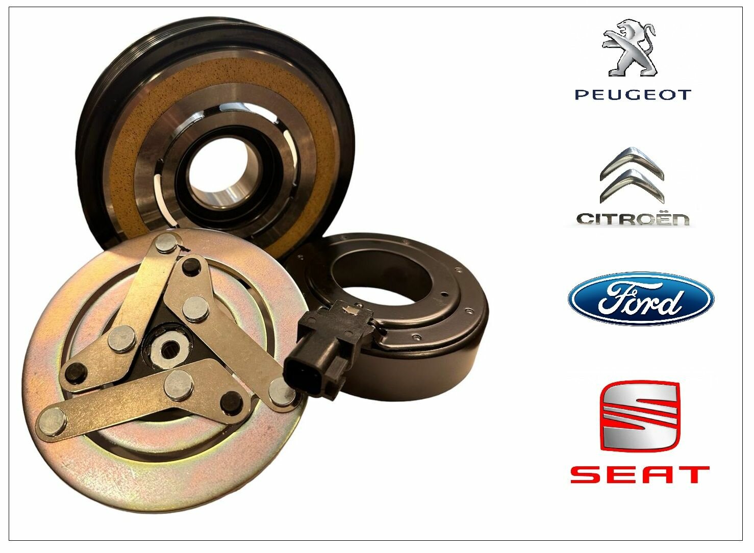 Электромагнитная муфта компрессора кондиционера Peugeot, Ford, Fiat, Citroen