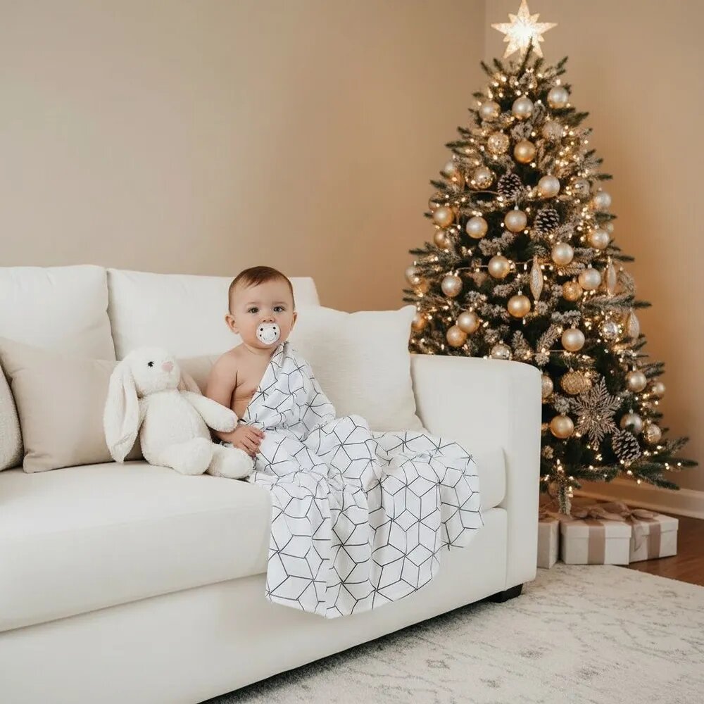 Пеленка Pikate "Геометрия", муслин, для новорожденных, 80x110см