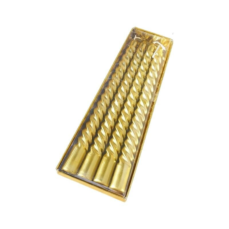 Декоративные свечи-спирали, 4 шт, Золото - 20cm