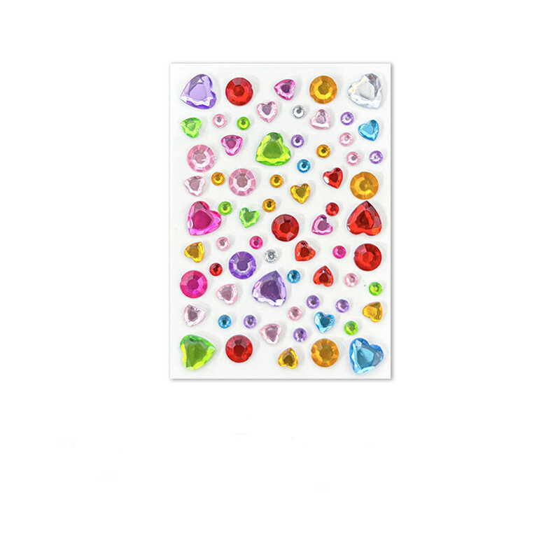 Клеймерные Бриллианты: 1 Лист 7x9.2 См Вечная Блестящая Поверхность Самоклеящиеся Украшения - Легкое Нанесение Без Следов Акриловые Стикеры For Детское Творчество И Универсальное Декорирование