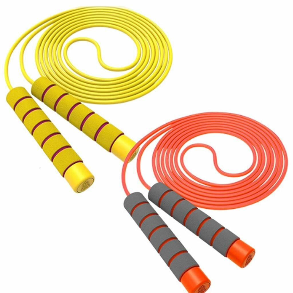 Детская скакалка с регулируемой длиной и поролоновыми ручками, Смешанный цвет