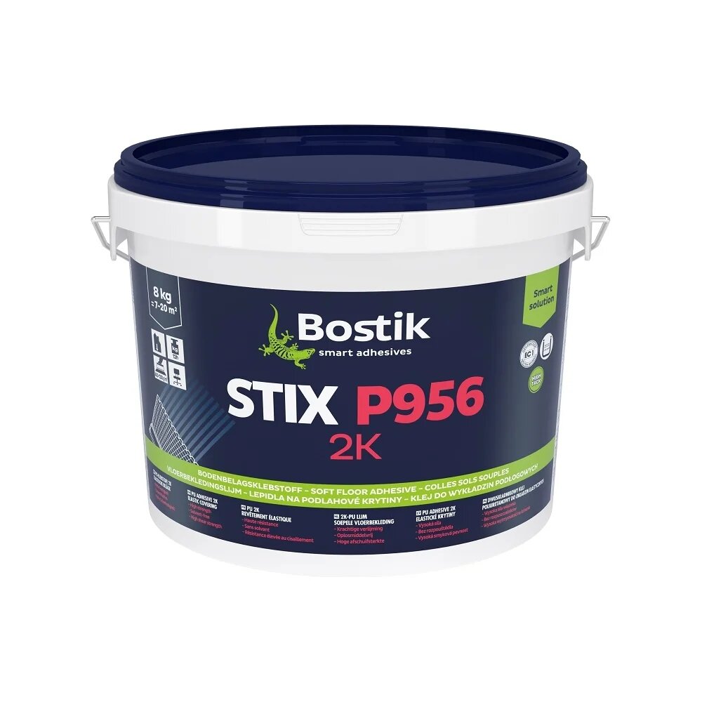 Полиуретановый универсальный клей BOSTIK STIX P956 2K для линолеума, резиновых покрытий и паркета, водостойкий
