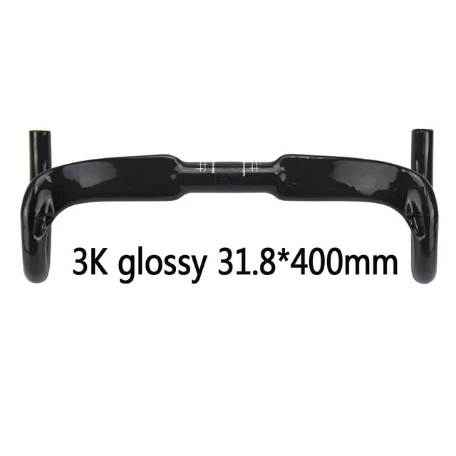 Alfa Pasca карбоновый руль для шоссейного велосипеда черный 31.8*400/420/440 Черный, 3K Glossy 400