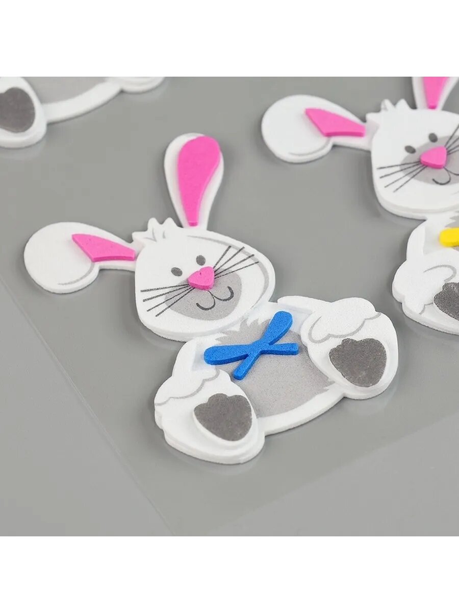 Милый набор наклеек Зайки из EVA, 4 шт