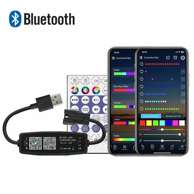 Bluetooth контроллер RGB для светодиодной ленты With Remote, DC 5-24V