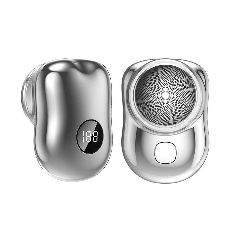 Новая модель TikTok, цифровой дисплей, маленькая стальная бритва, полностью моющаяся, портативная, многофункциональная мини-электрическая бритва для мужчин