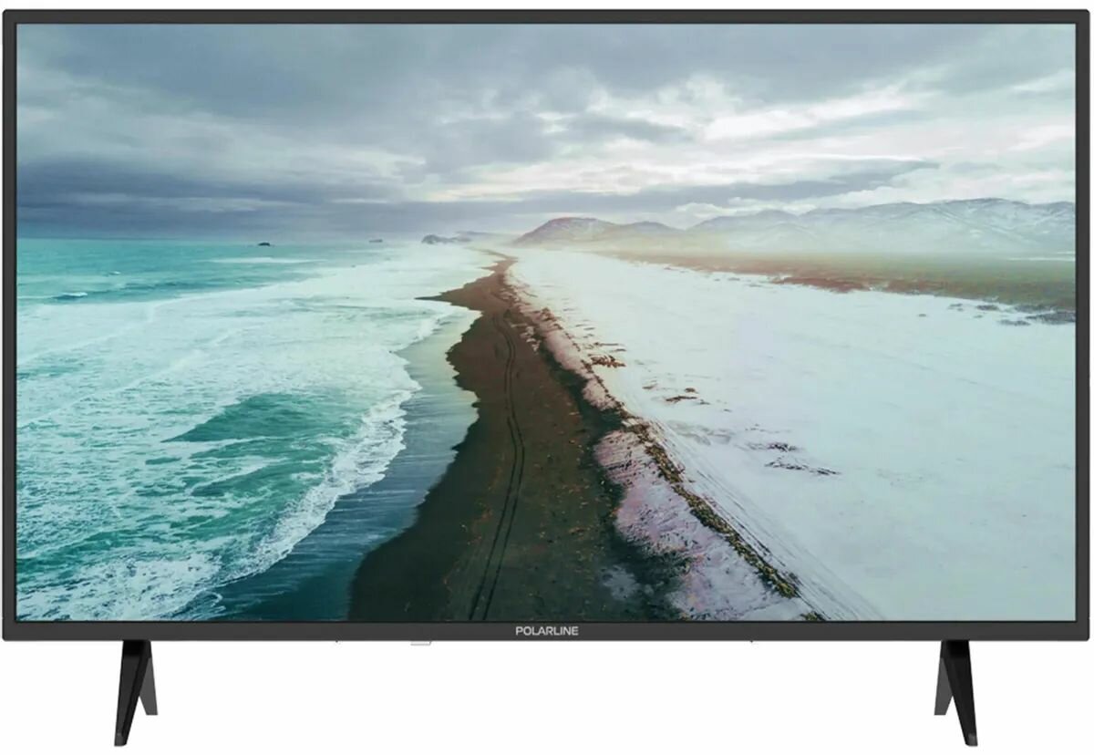 43" Телевизор POLARLINE 43PL51STC-SM FULL HD, черный, смарт ТВ, Android