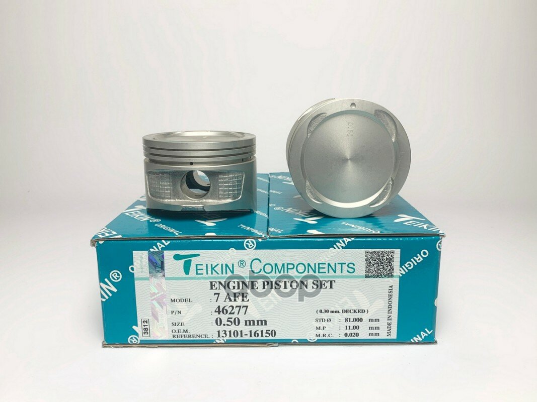 К-кт поршней! 0.50 (4 шт.) Toyota Avensis/Corolla/Carina 1.8i 7A-FE 92> TEIKIN арт. 46277050