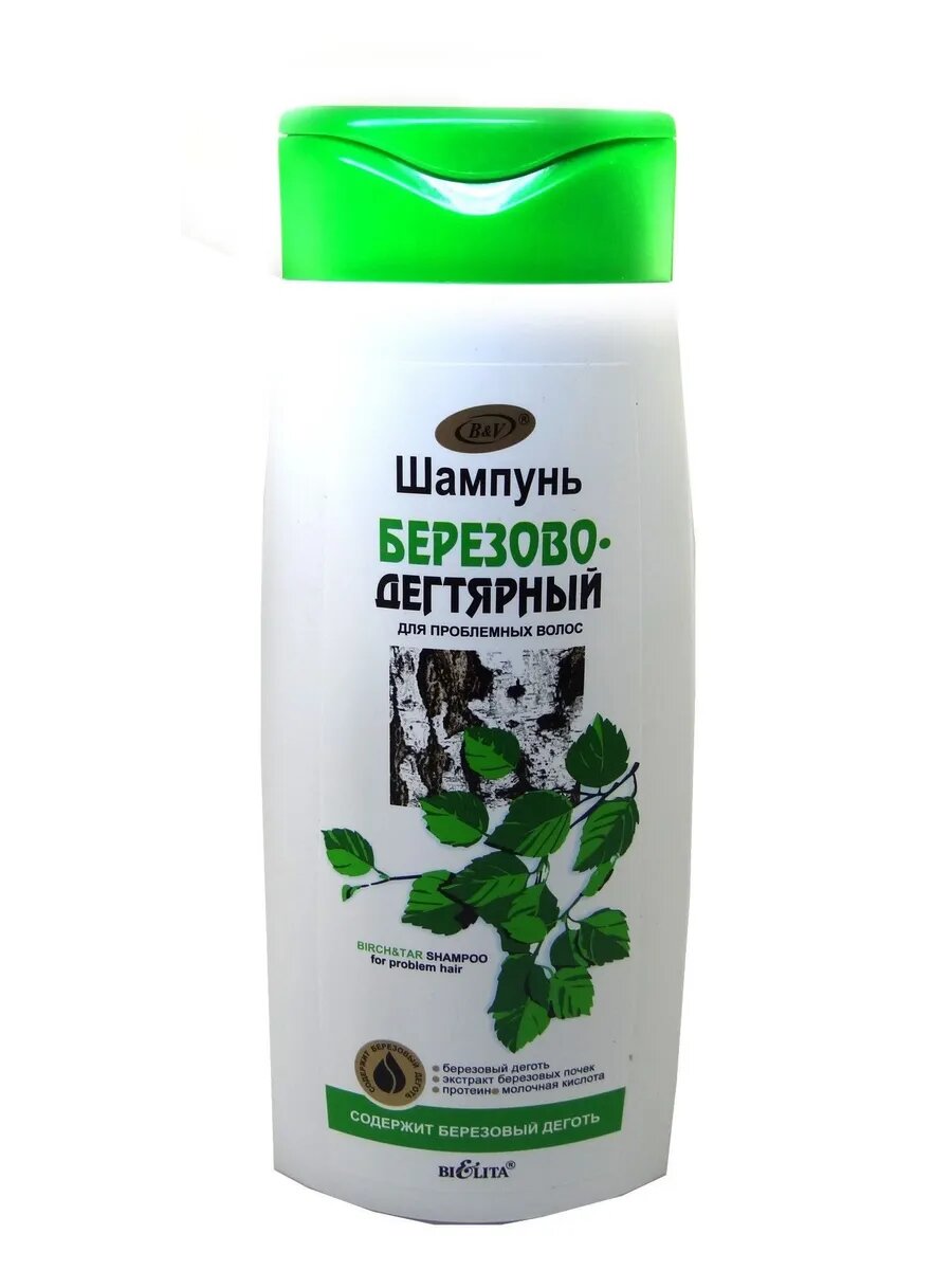 Белита шампунь березово-дегтярный для проблемных волос 480мл