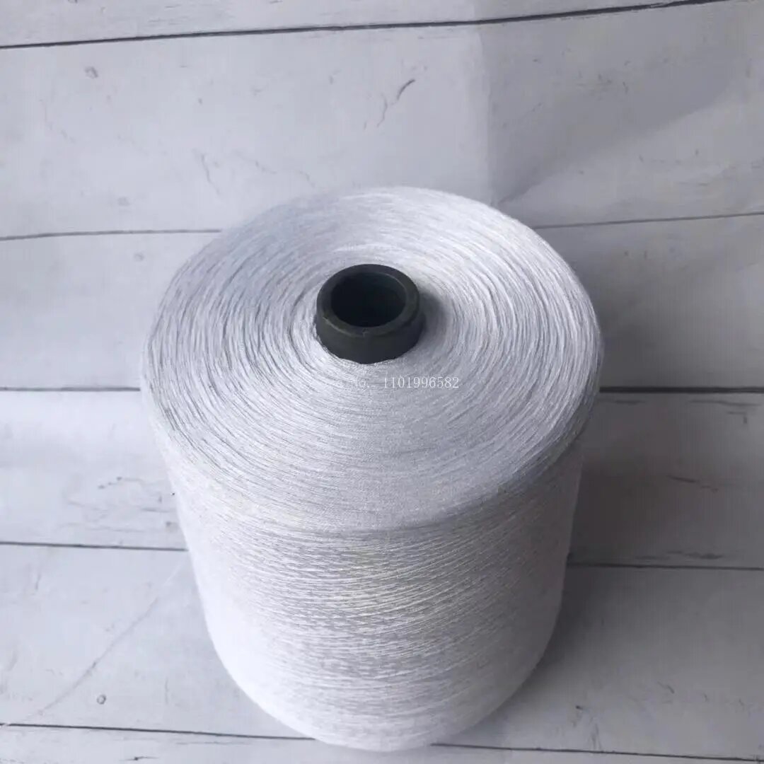 Белая шелковая нить для вязания, 500г, Milky white