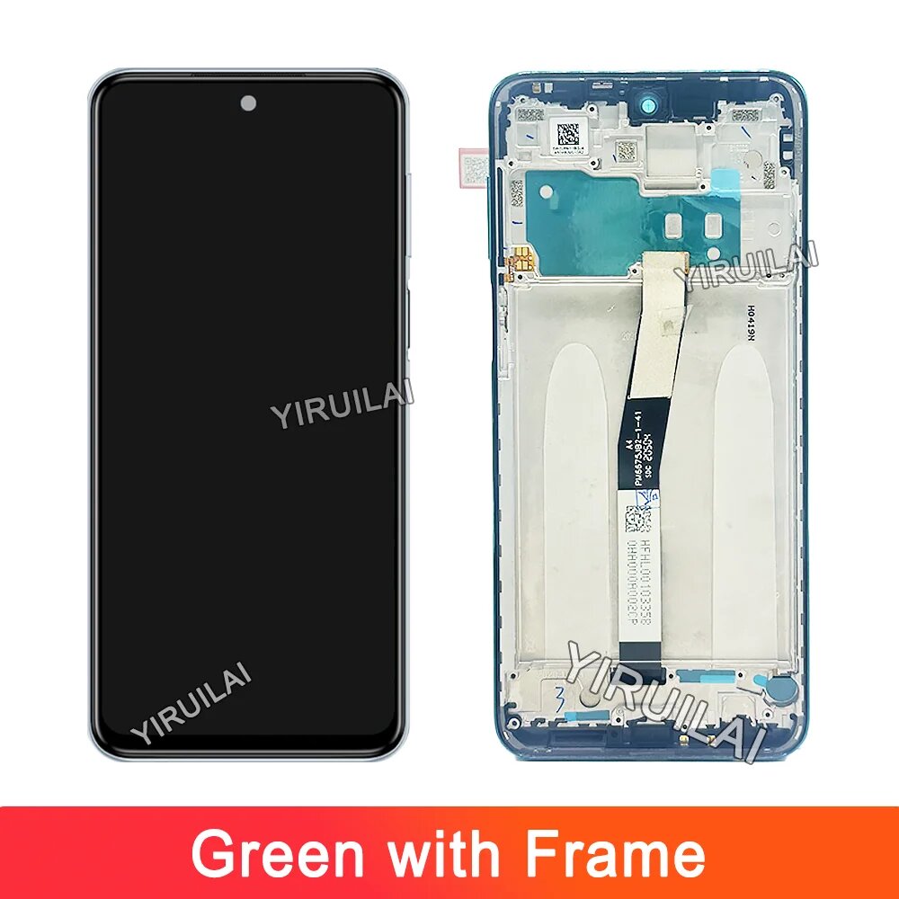 6,67 "для Xiaomi Redmi Note 9 Pro M2003J6B2G ЖК-дисплей с сенсорным экраном и Green With Frame