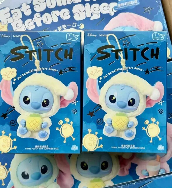 Новинка 2025 года: Виниловая подвеска-коробочка Mini Stitch Eat & Sleep Series | Милая кукла-игрушка Mystery Box | Плюшевая кукла в подарок на праздник