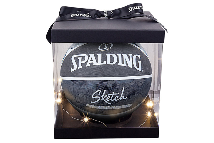 Баскетбольный мяч унисекс SPALDING Sketch Collection серый, размер 7, тренировочный, CN