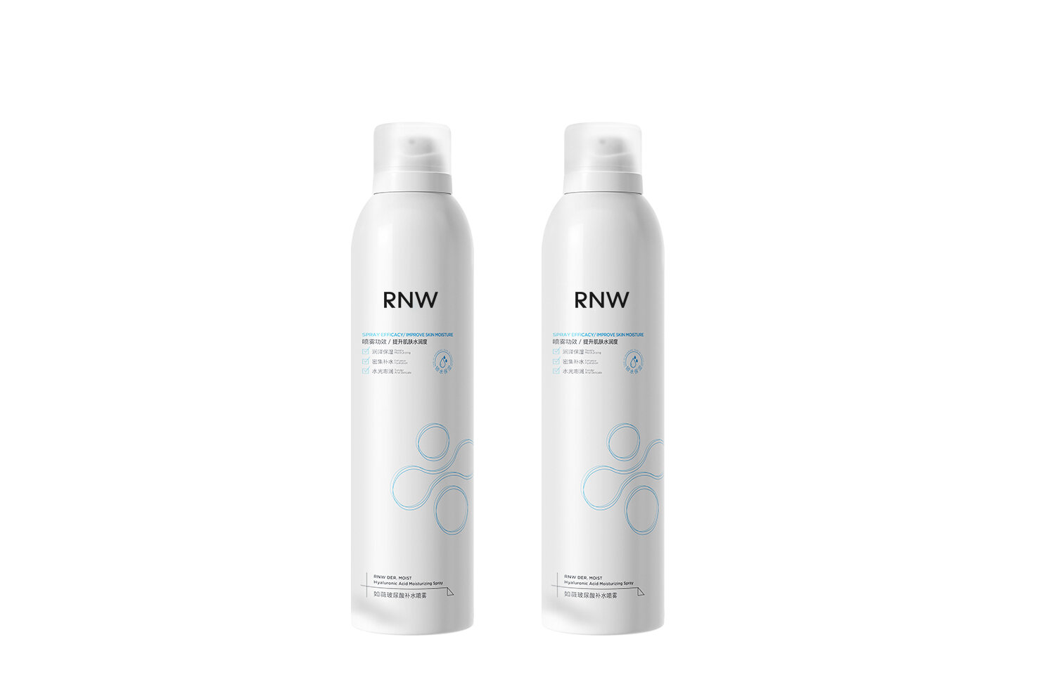 Спрей-тоник унисекс RNW 5720002 100ml*2 с гиалуроновой кислотой увлажняющий успокаивающий