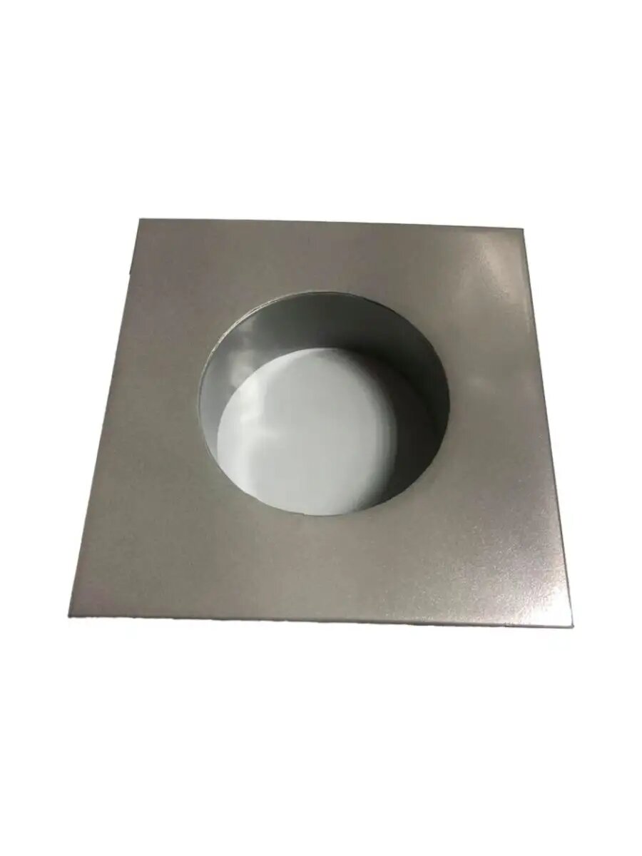 Пластина из оцинкованной стали 250х250 мм с врезкой D 200 мм