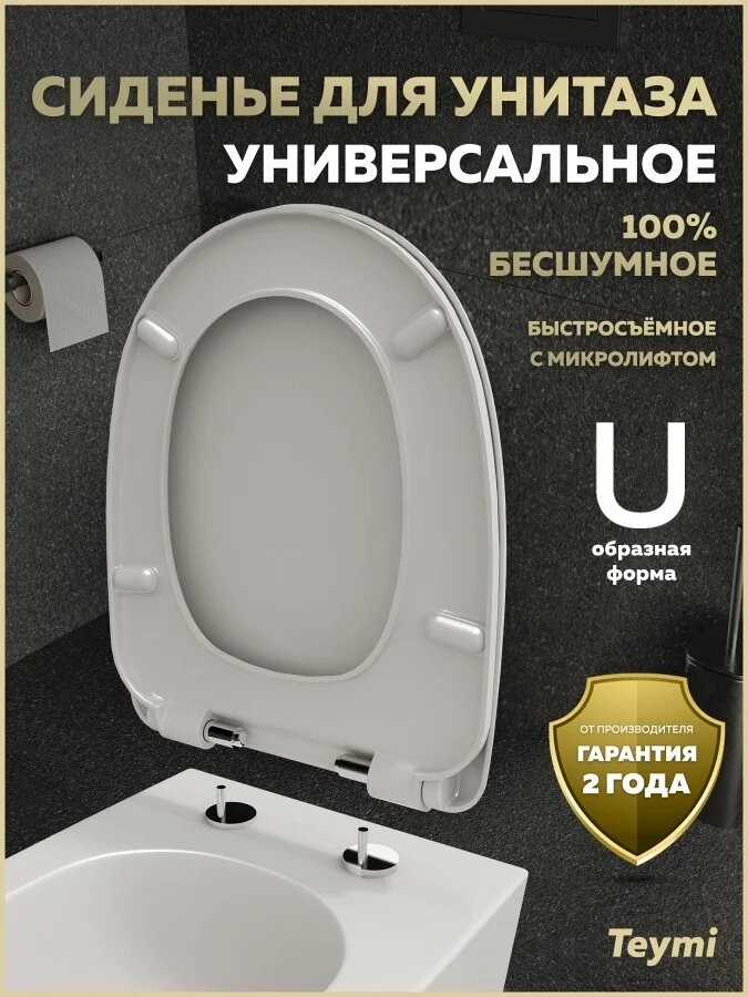 Крышка-сиденье Teymi Solli Hit S49901 с микролифтом, матовое белое
