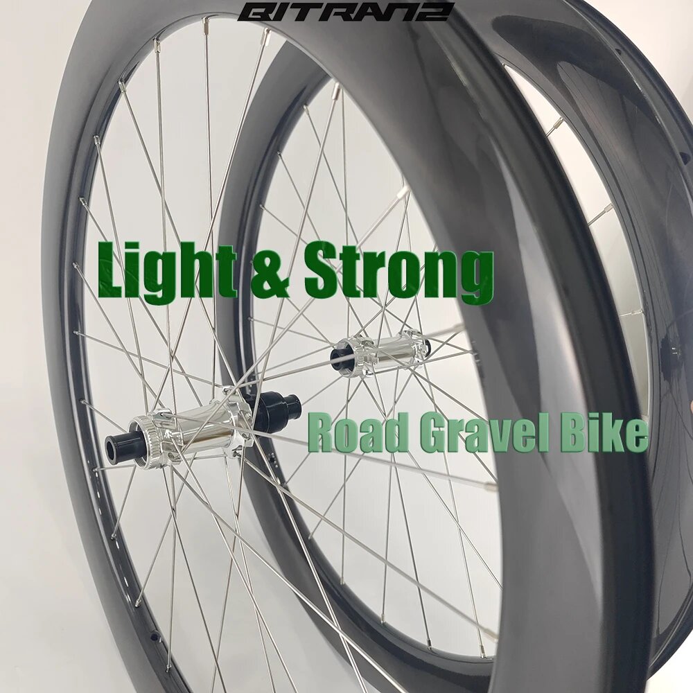 BITRANZ Карбоновые колеса для UD matte, black spoke lighter, Ultra light, Hookless, 55mm deep