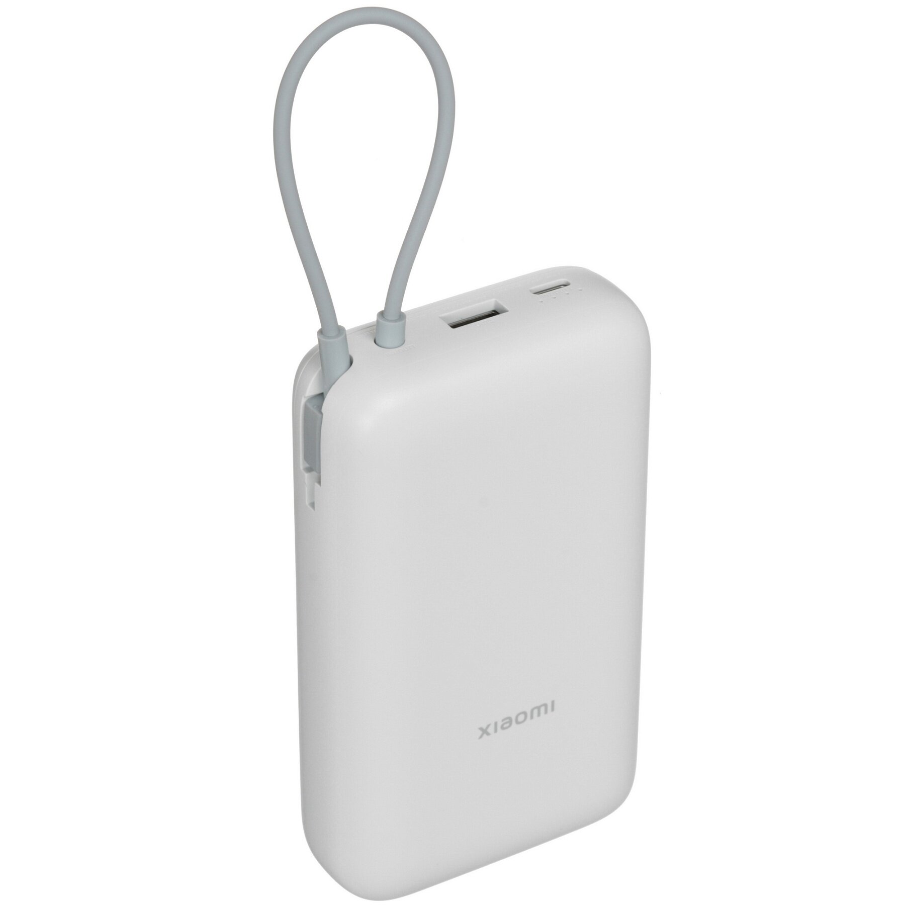 Портативная батарея Xiaomi Power Bank 20000mAh, встроенный кабель, светло-серая (BHR9738GL)