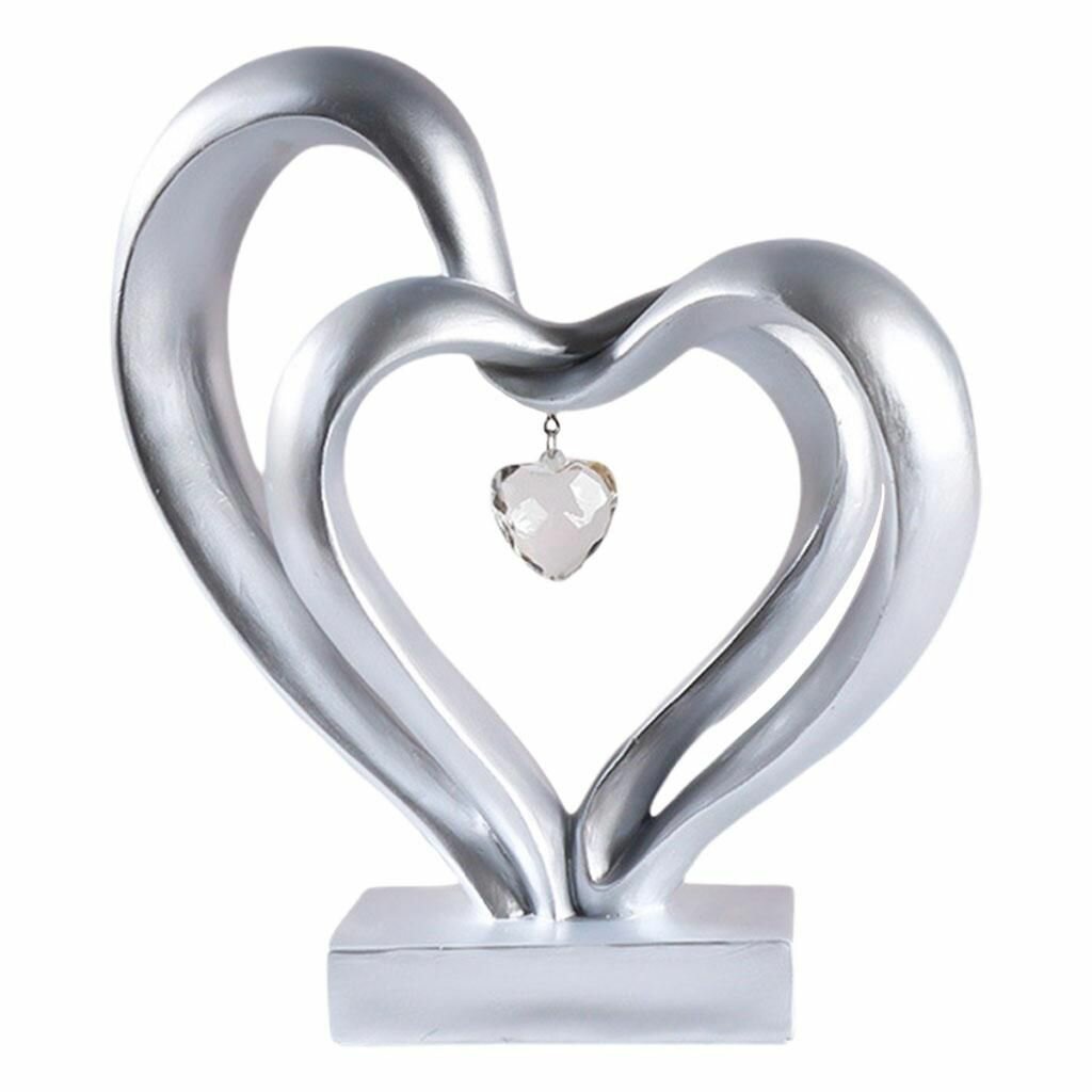 Скульптура сердца руками, статуэтка из смолы, подарок для влюбленных, украшение для свадьбы
