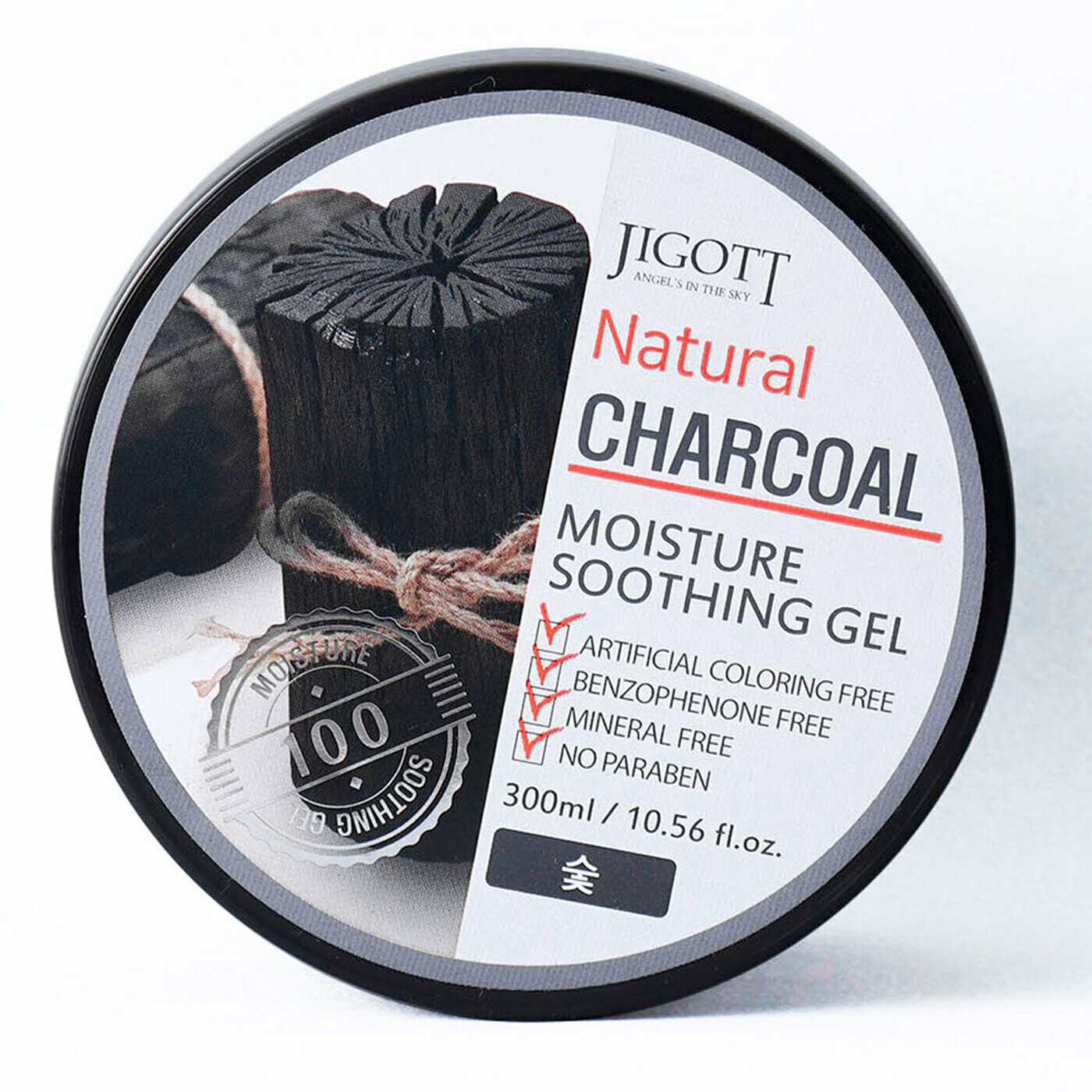 Jigott Универсальный увлажняющий гель с древесным углем 300 мл, Корея