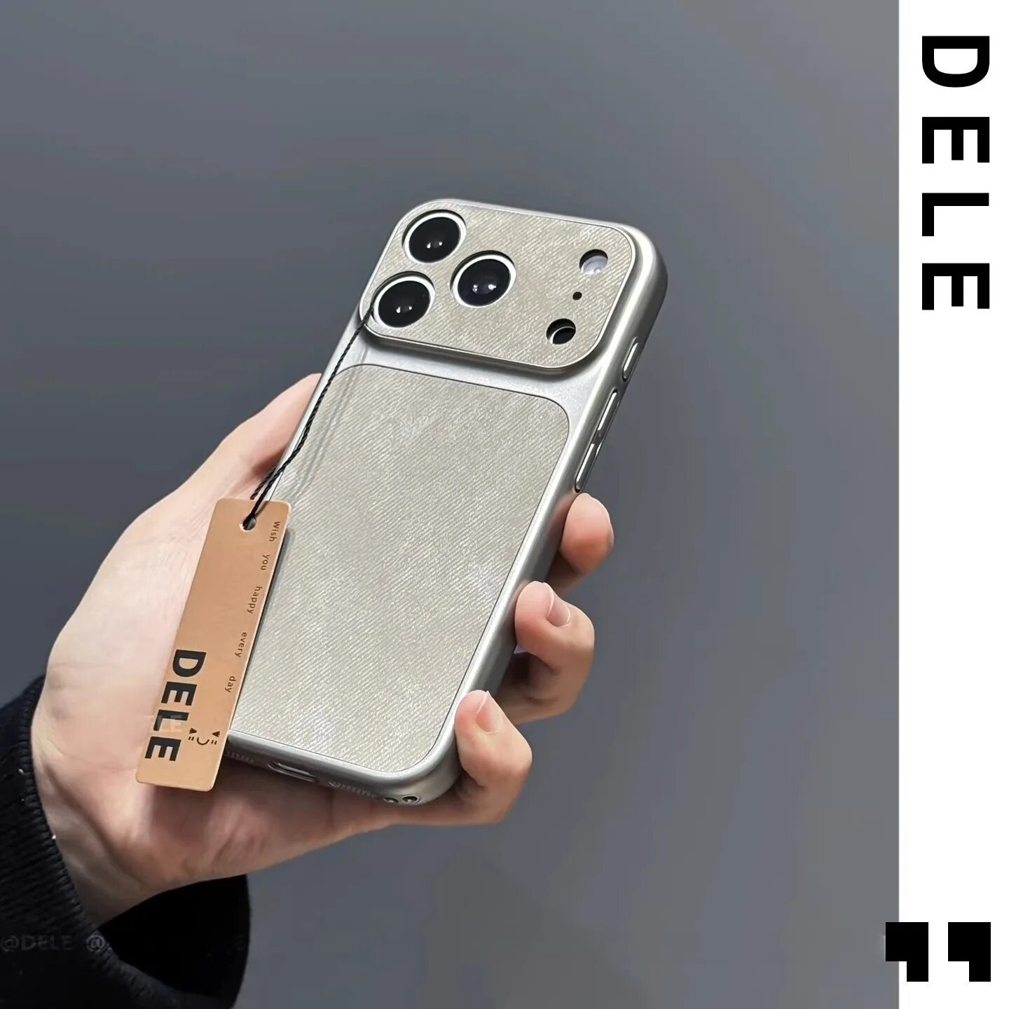 Серый чехол для iPhone 16 Pro Max, DELE