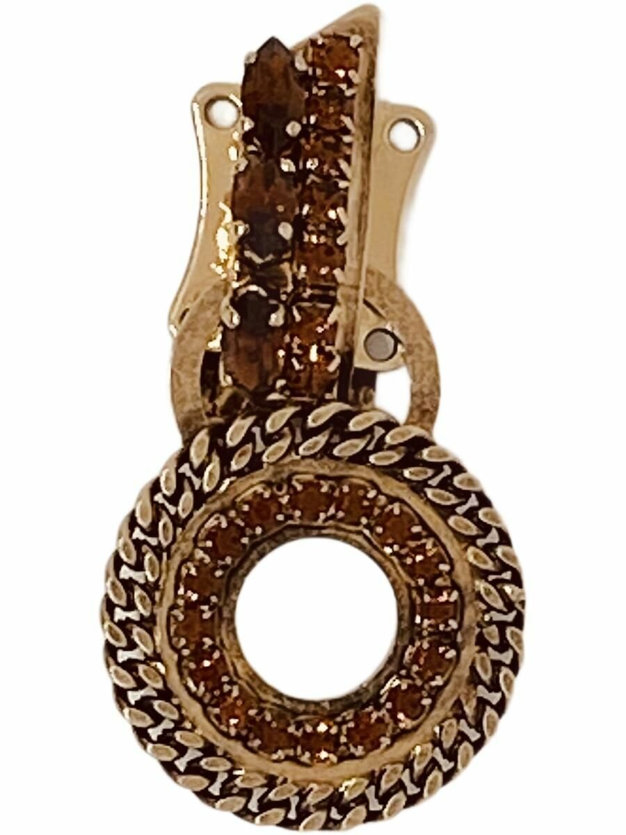 Пряжка-клипса (Франция) со стразами Сваровски для верхней одежды