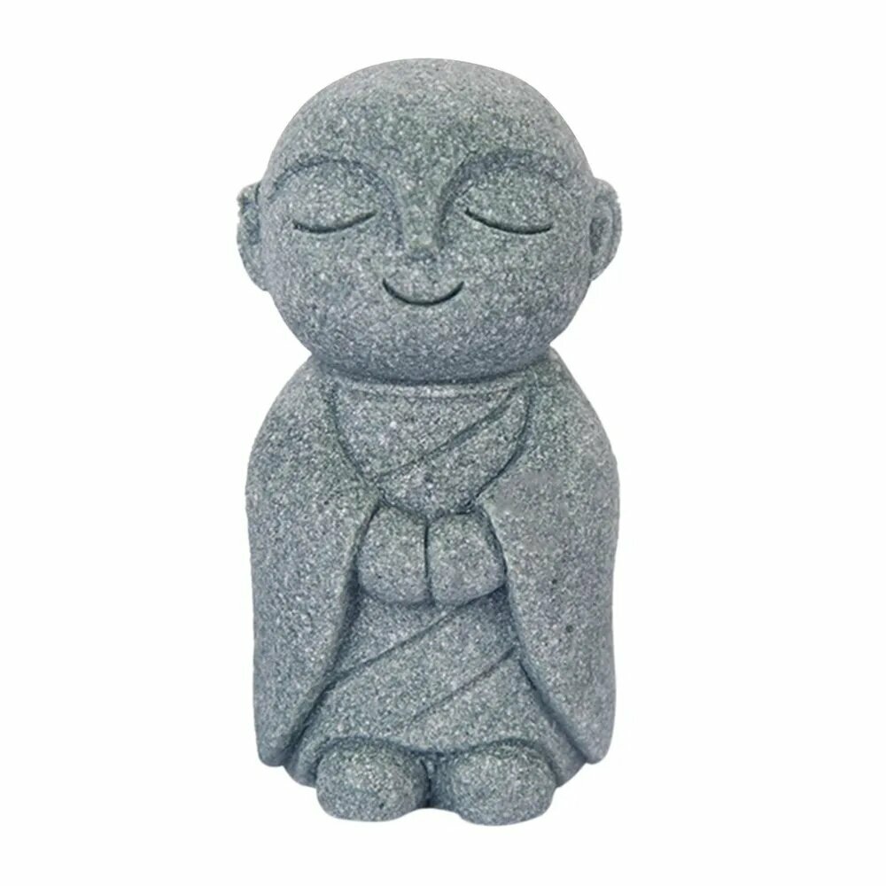 Статуэтка монаха Будды для аквариума, настольный декор, из камня, ручная работа, миниатюрная фигурка