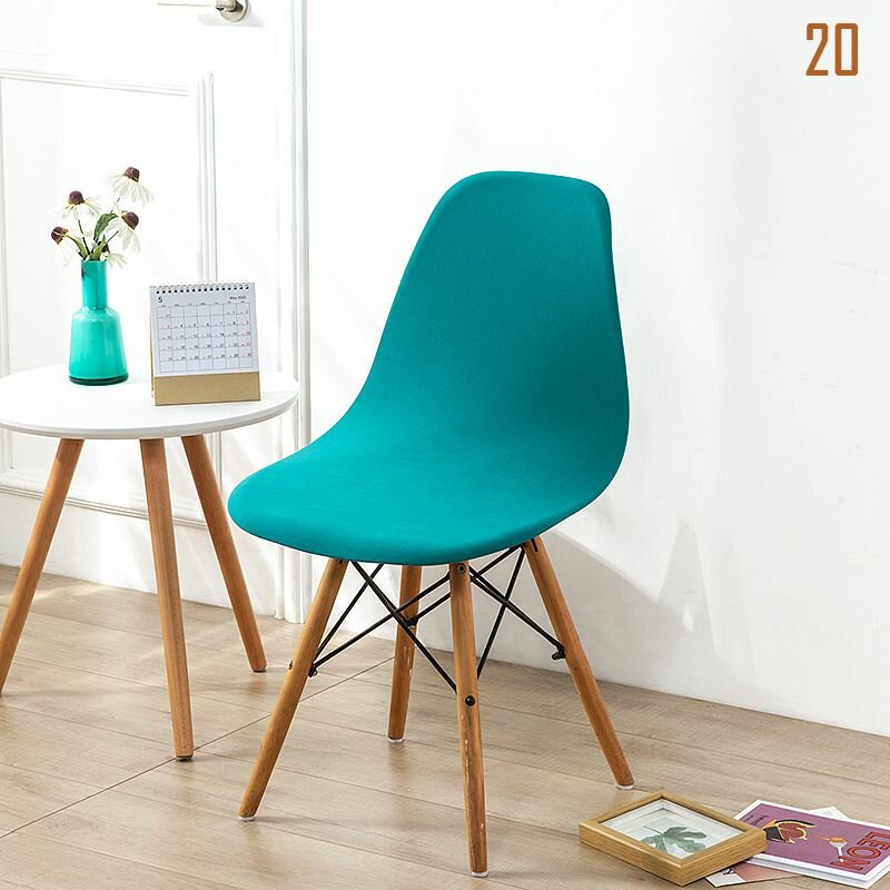 Чехол на стул тканевый с принтом для стула-ракушки, Эластичный, полиэстера,1 шт