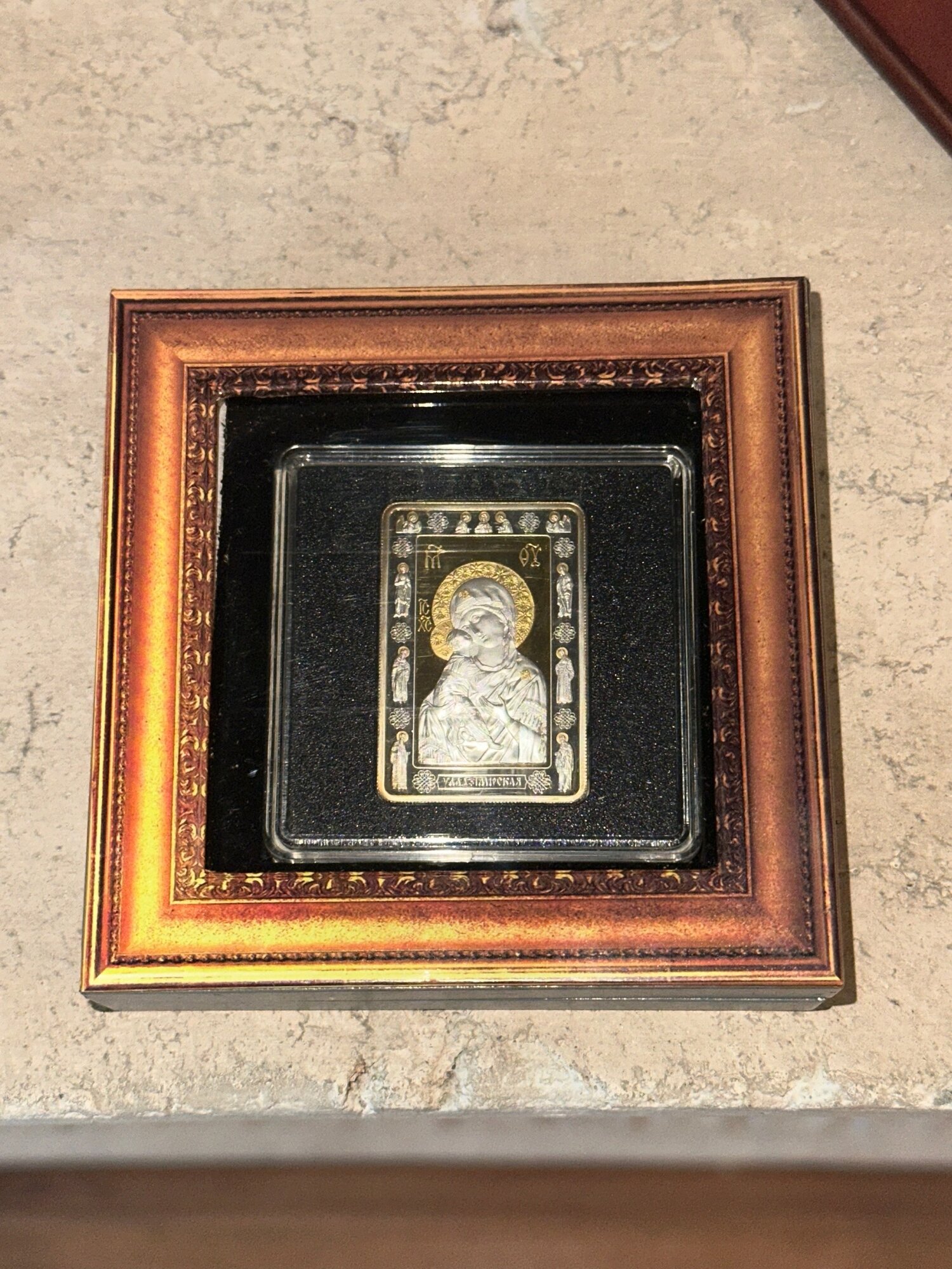 Монета 20 рублей 2012 года Белоруссия «Православные чудотворные иконы — Икона Пресвятой Богородицы Владимирская»