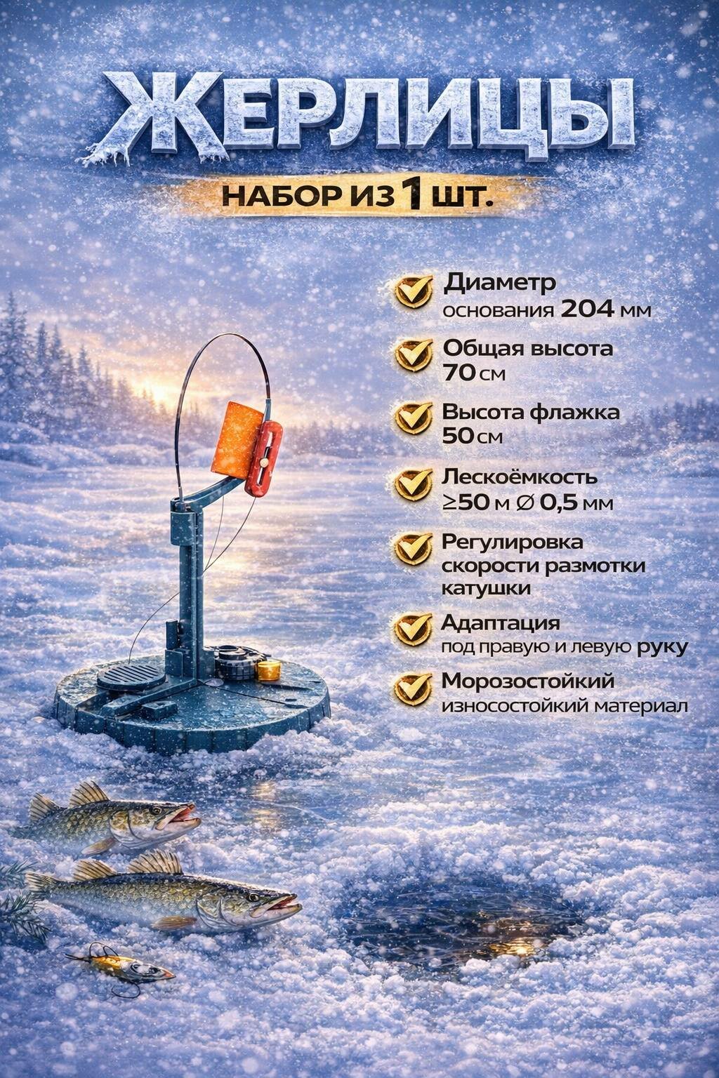 Жерлица Fishka от Петрова 1 шт. не оснащенная.