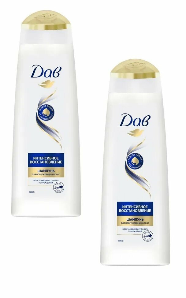 Шампунь Дав для волос Интенсивное Восстановление, 250 мл 2шт