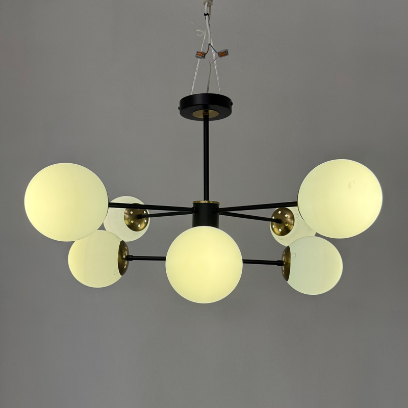 Люстра потолочная, в черном цвете, E27, 60W , до 20 кв. м. Свет Столицы