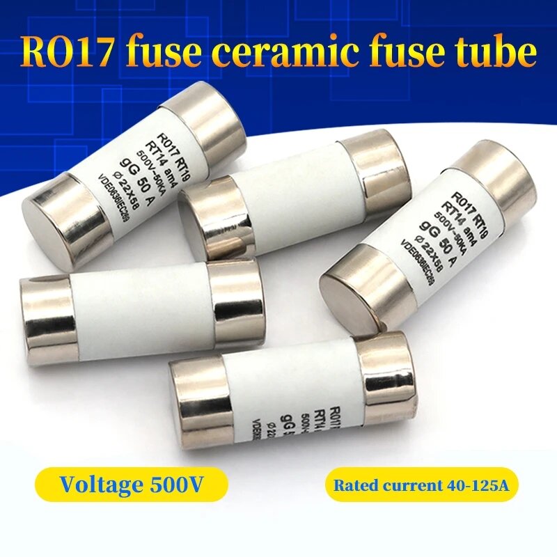 5 шт. керамические предохранители RO17, 100A, Model Number: 20pcs