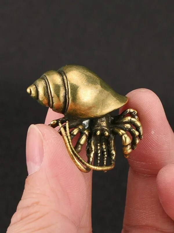 Металлическая латунная Краб - резидент