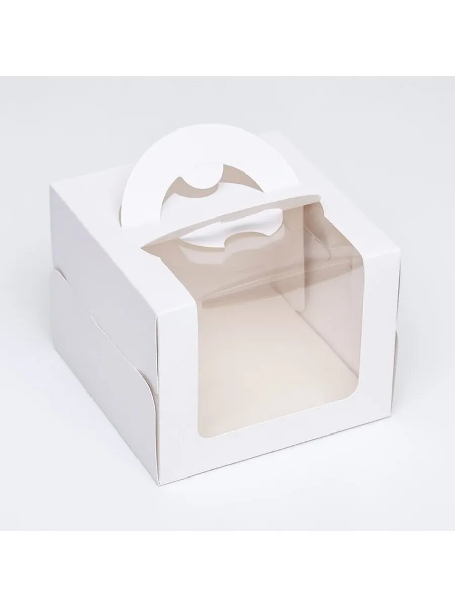 Элегантная коробка для бенто-торта с окном