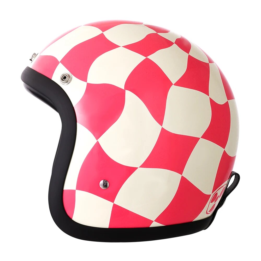 Новый винтажный мотоциклетный шлем TT & COCASCOS 3/4 с открытым лицом Casco Moto Jet Розовый, M, 7