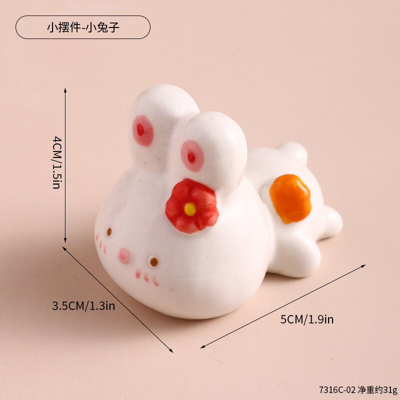 Милая керамическая подставка для палочек для еды в виде мультяшного животного для домашнего использования, многофункциональное настольное декоративное украшение, держатель для палочек.